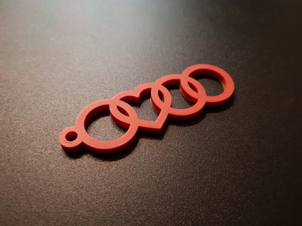 Audi Heart Keychain by Kucici | Download free STL model | Printables.com