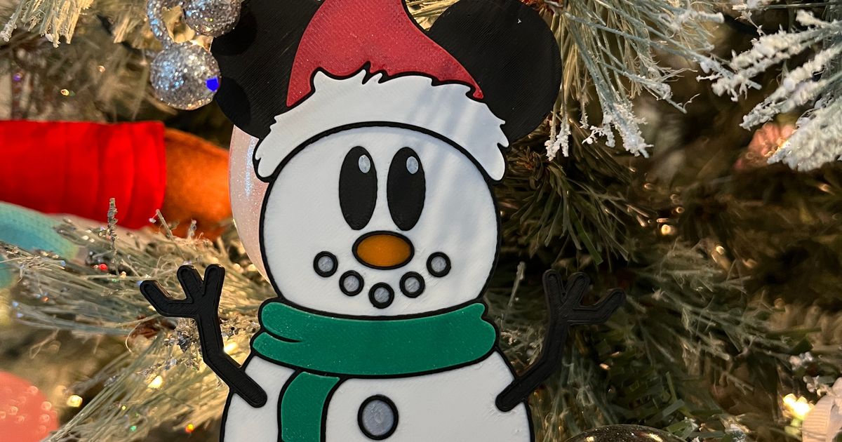 Ornament - Snow Mouse by Jason M. | Download free STL model ...