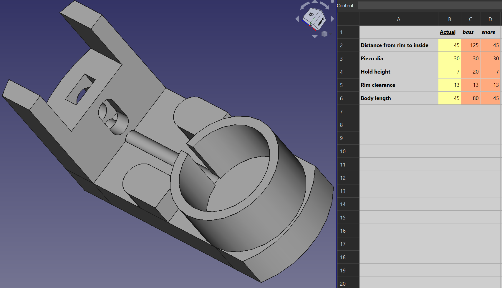 Drum trigger piezo bracket por omiT84 | Descargar modelo STL gratuito ...