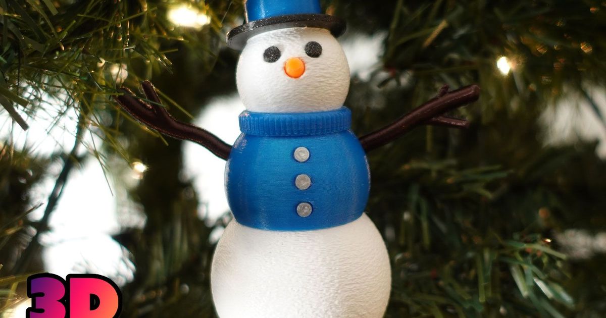 Articulated Snowman Fidget Ornament by 3D Printy | Download free STL ...