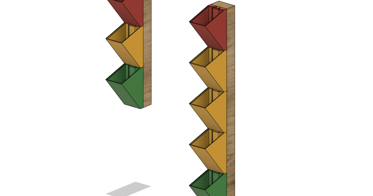 Wall-mounted Modular Storage Trays by uuild | Download free STL model ...