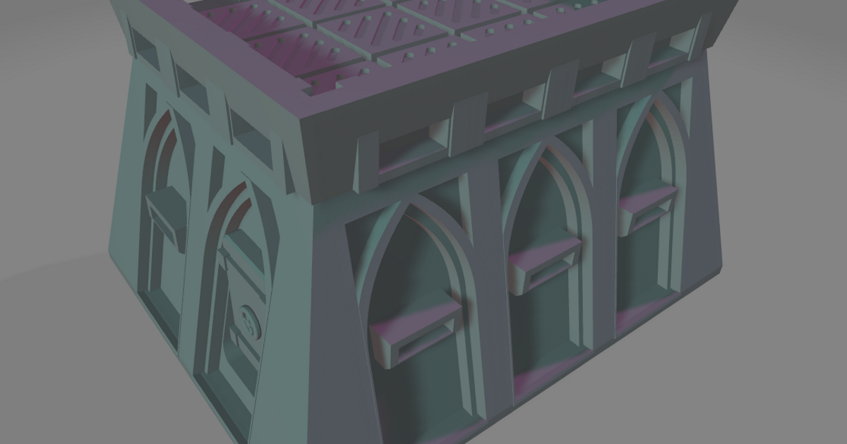 Gothic Bunker Terrain by medicationforall | Download free STL model ...