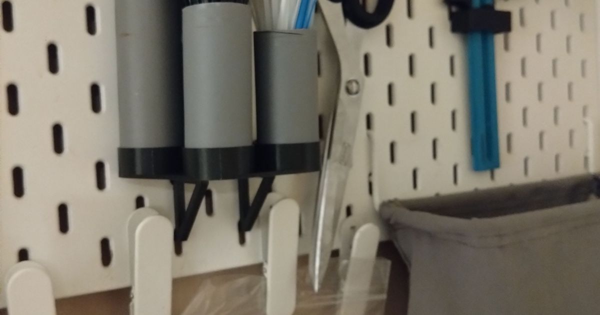 Zip tie holder with PVC pipes for Skadis by JohnT | Download free STL ...