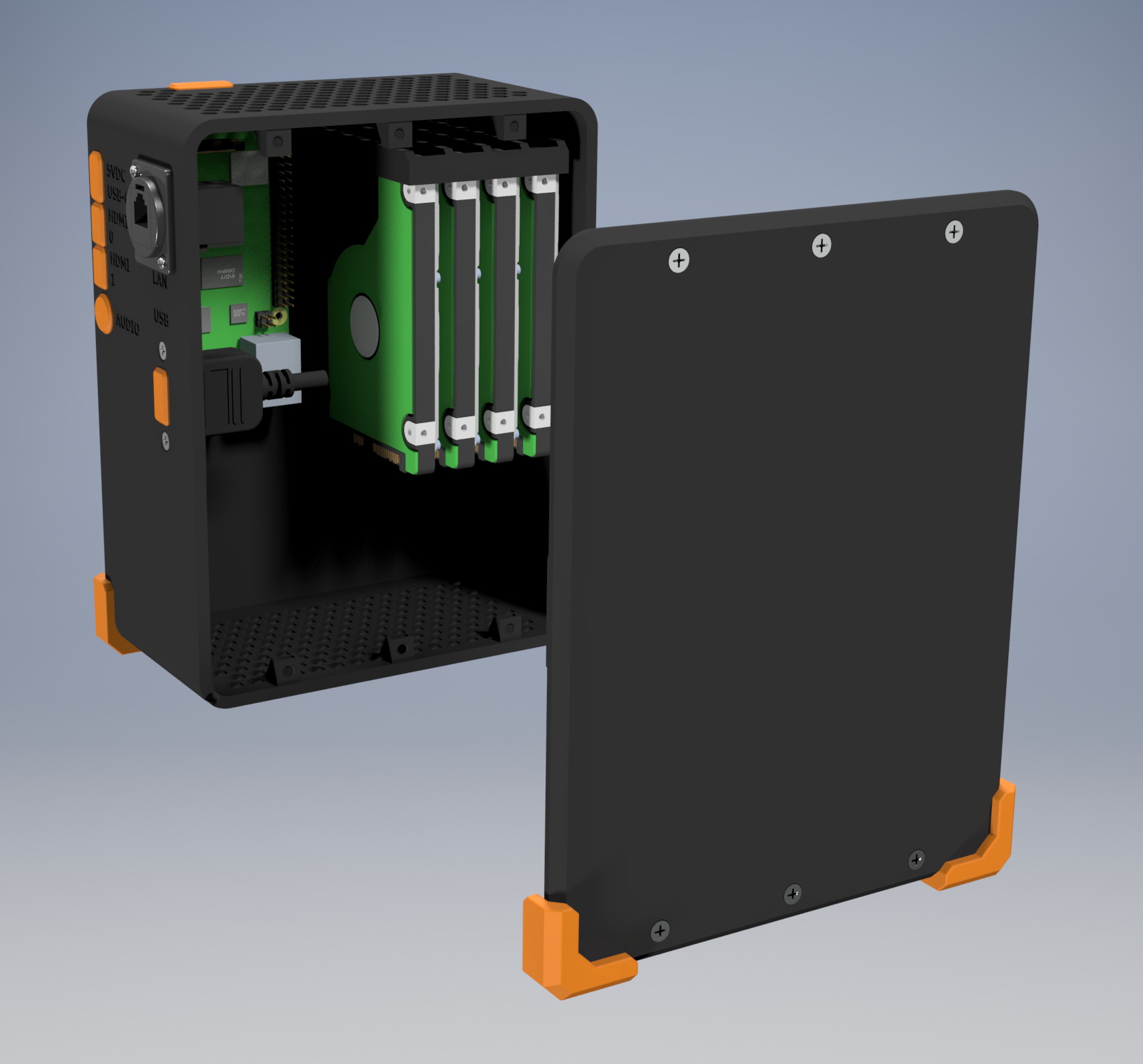 RPI4B 4xSSD mini NAS case by Michal S. | Download free STL model ...
