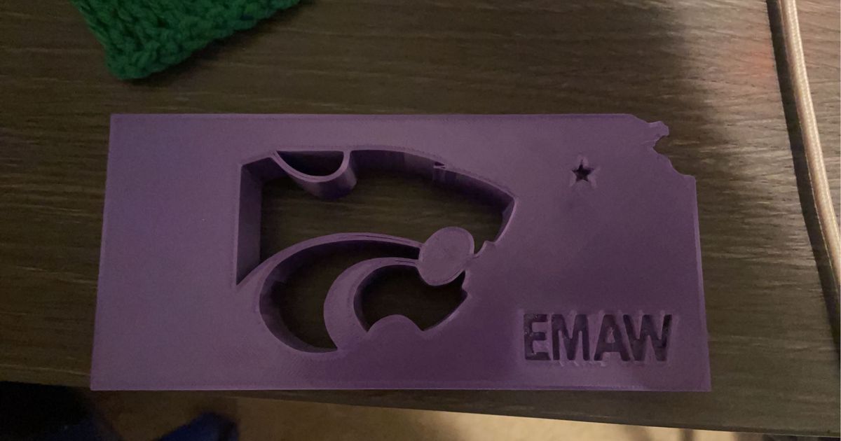 Kansas State EMAW Map by Smokey | Download free STL model | Printables.com