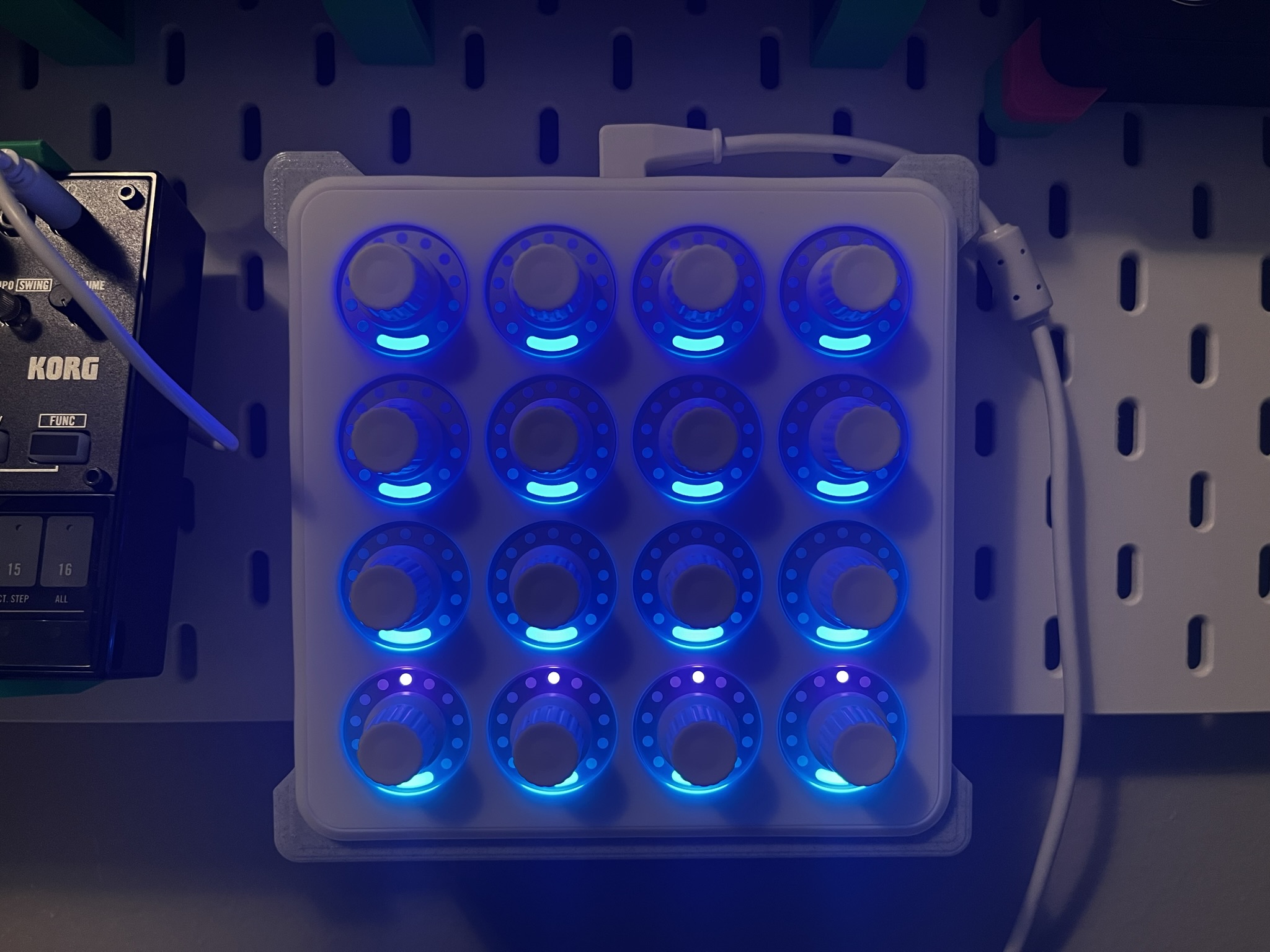 Midi Fighter Twister mount for Ikea Skadis by doodlebro | Download free STL model | Printables.com