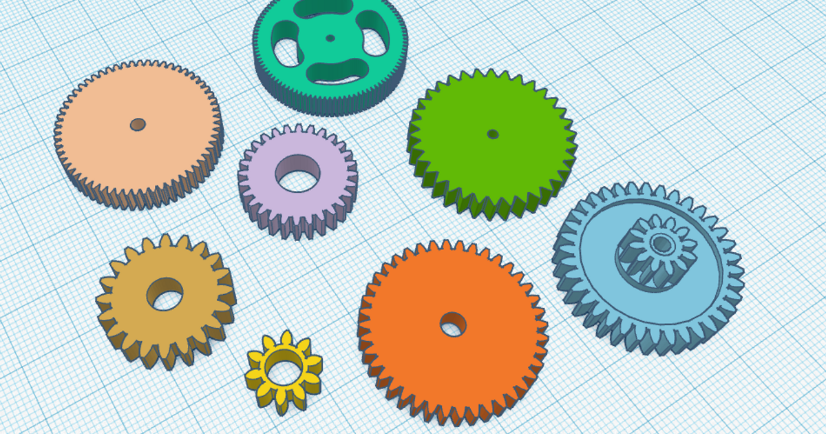 Set of common toy replecament gears by Łukasz Dubczyk | Download free ...