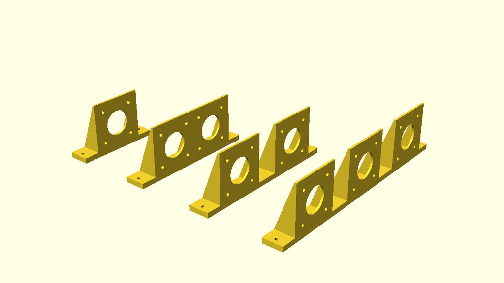 Customizable Stepper Motor Mount (Single/Multi) by blazin64 | Download ...