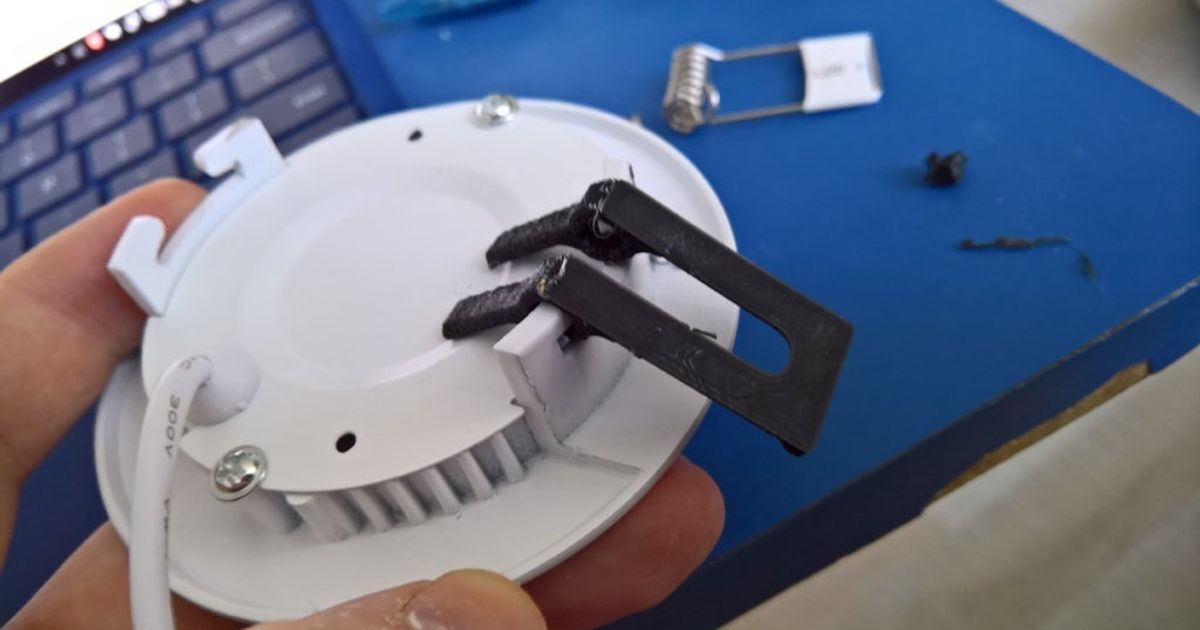 Recessed light spring by eried | Download free STL model | Printables.com