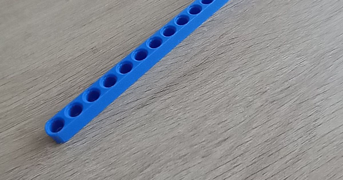15 stud lego technic beam (compatible) by Pekapeque | Download free STL ...