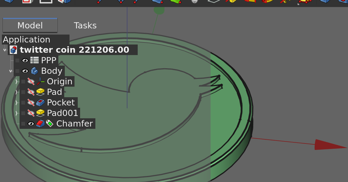 Twitter Coin by yahbluez | Download free STL model | Printables.com