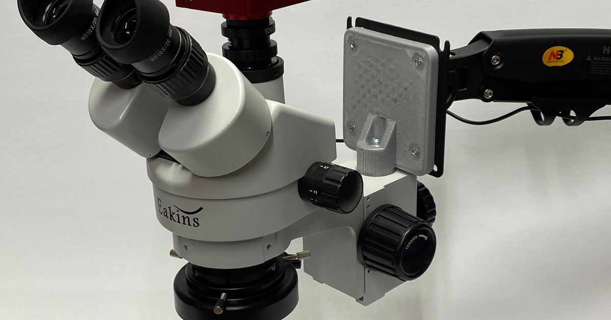 Microscope to Vesa mount adapter by MG Mech | Download free STL model ...
