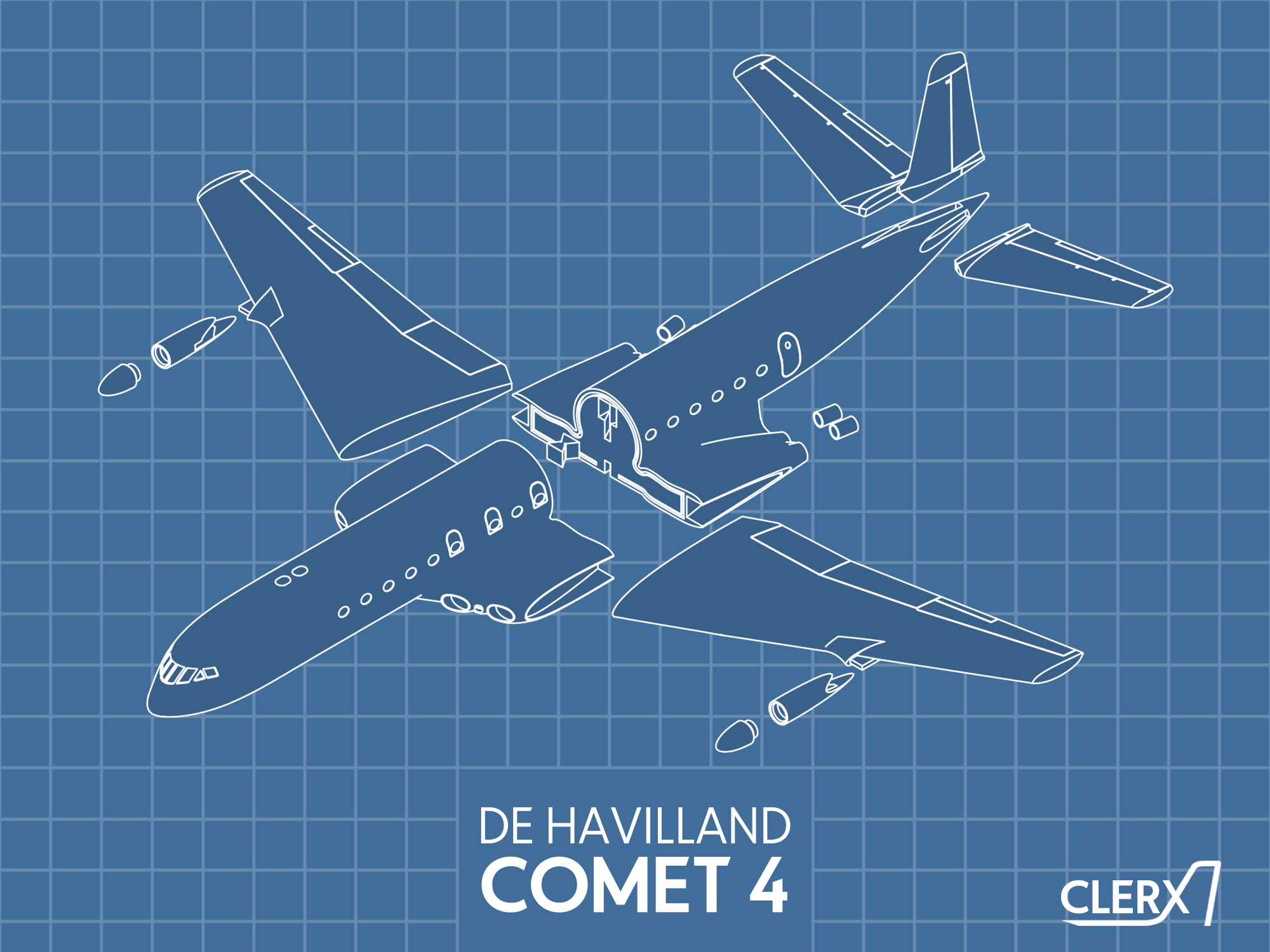 De Havilland Comet 4 - 1:100 by CLERX | Download free STL model ...