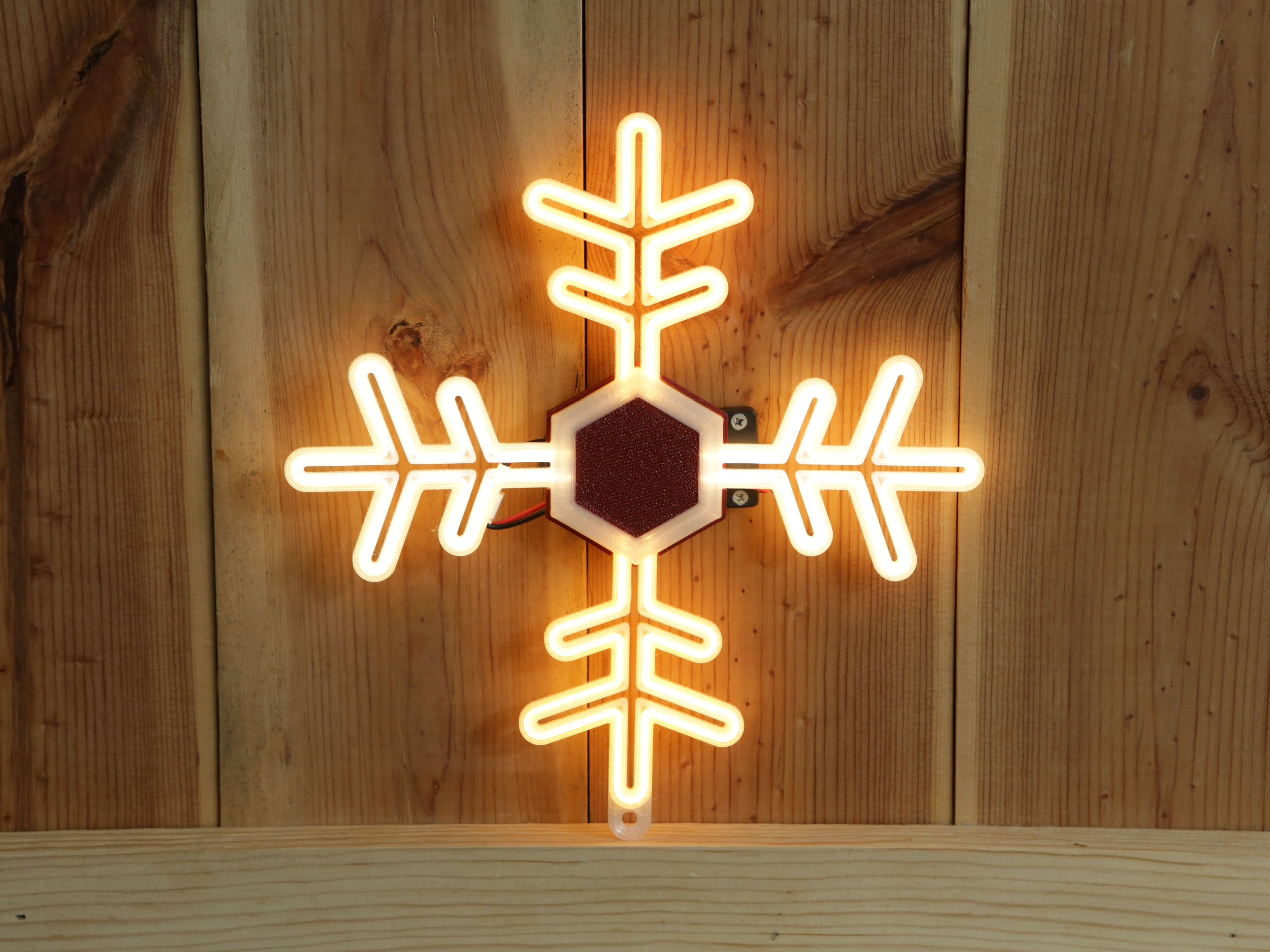 Glowing Snowflake with LED Noodles by Adafruit | Download free STL ...