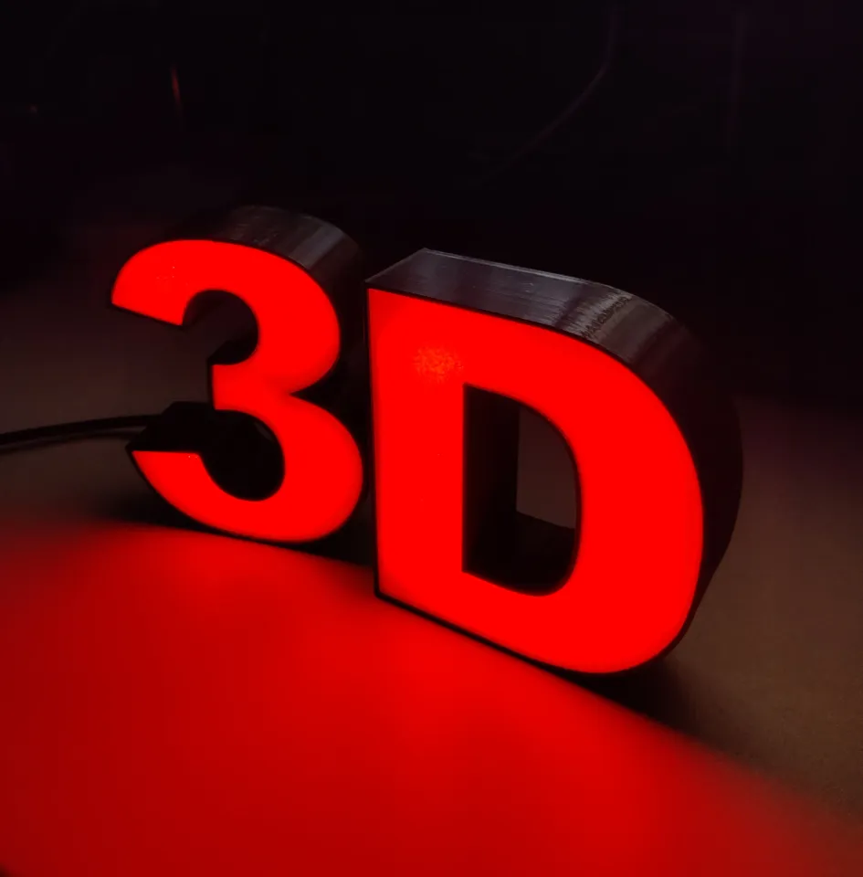 Luminous alphabet by Jarda Linek | Download free STL model | Printables.com