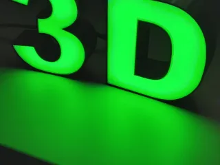 Luminous alphabet by Jarda Linek | Download free STL model | Printables.com