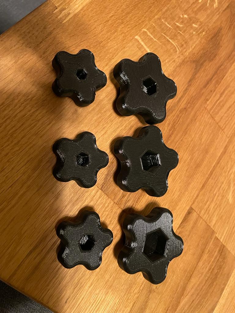 star grip / Knob / Sterngriff M3, M4, M5, M6, M8, M10 von genja ...