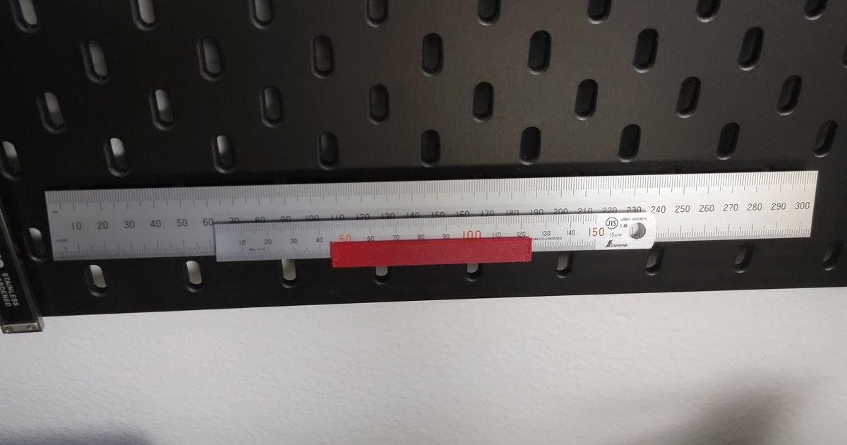 Skadis Ruler Mount by moshmast | Download free STL model | Printables.com