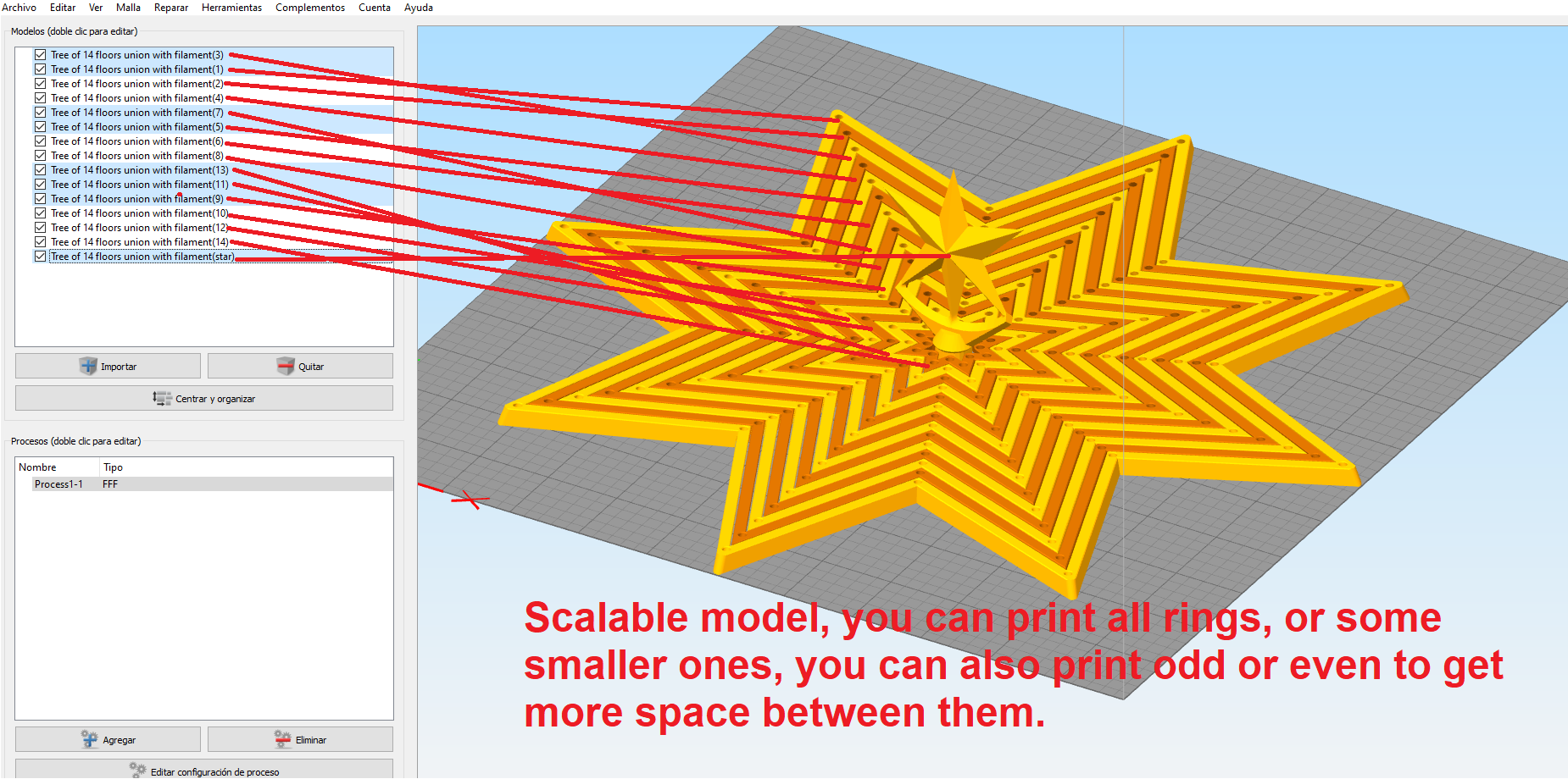 Scalable tree with union of filaments by Ljhtom (Javier Hernando ...