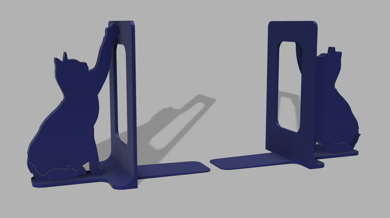 Cat & mouse Bookend by Elyse | Download free STL model | Printables.com