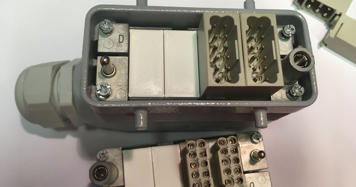 Dummy module for Harting Han-modular connector by SHR3D.eu | Download ...