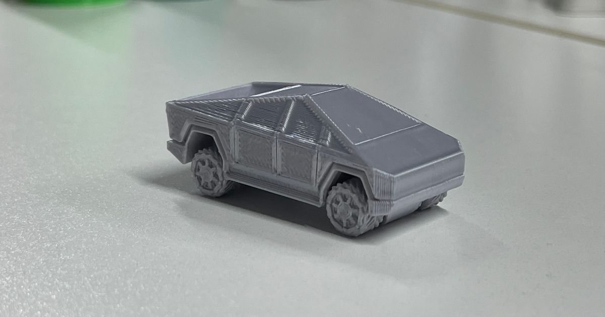 Tesla CyberTruck (print in place) by CalebTimoteo | Download free STL ...