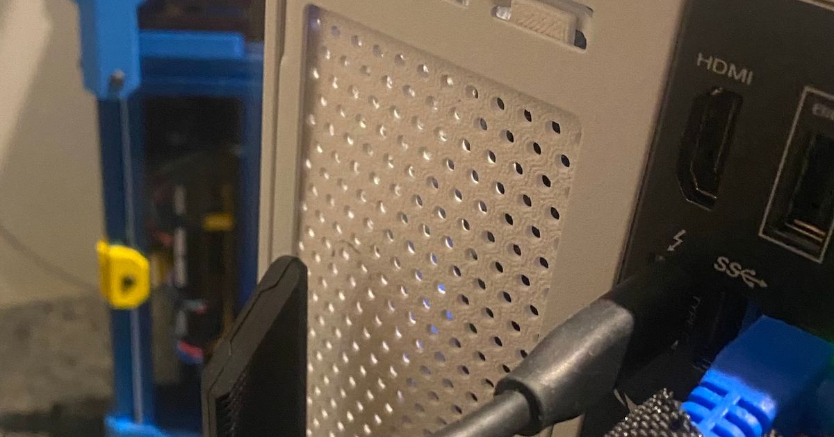 Meshlicious GPU slot fan mod / mesh cover by Calini | Download free STL ...