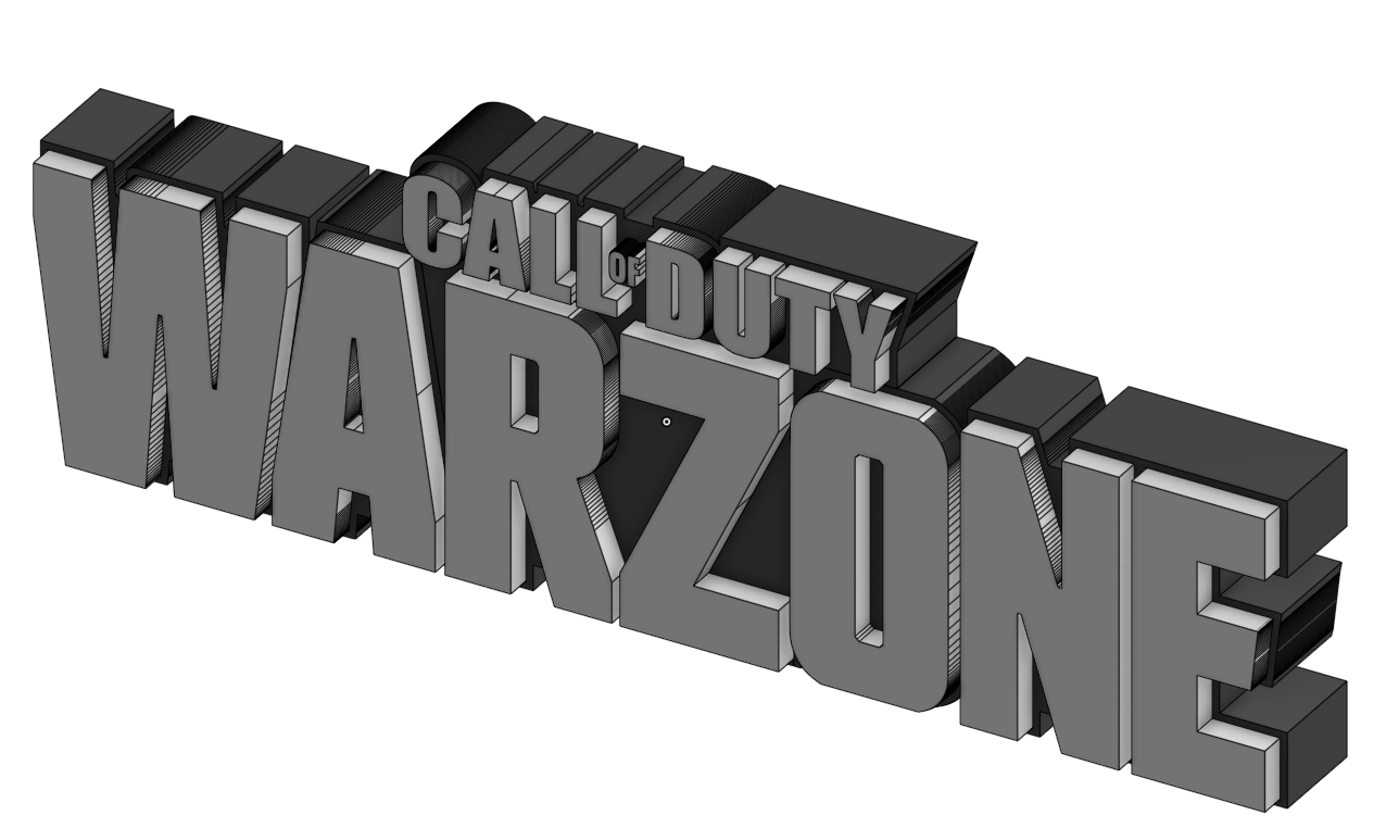 Call of Duty WARZONE LED Logo by brinkbeat | Download free STL model ...