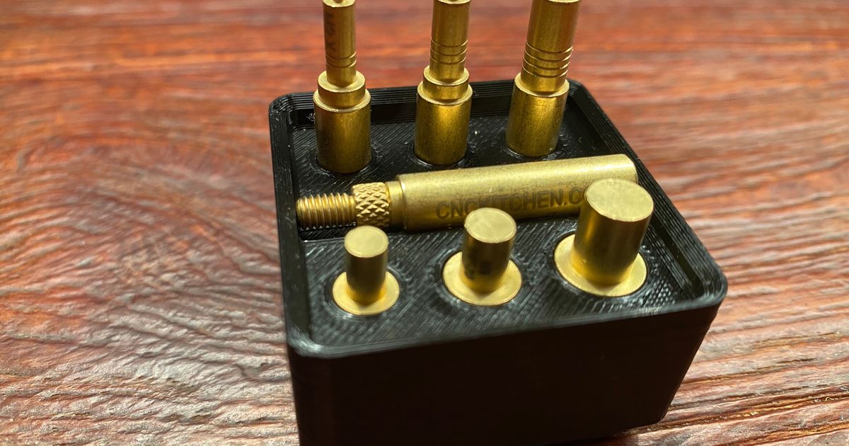 Gridfinity holder for CNCKitchen Threaded Insert Tip by rabbit | Download free STL model ...