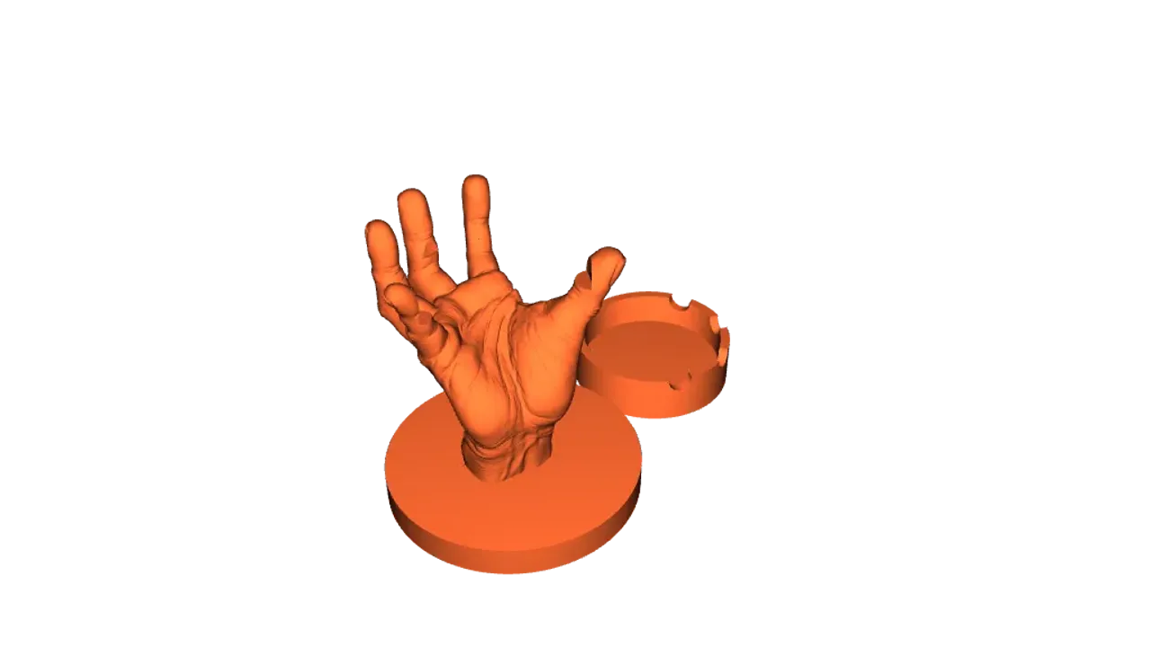 HAND ASHTRAY by MC3D | Download free STL model | Printables.com