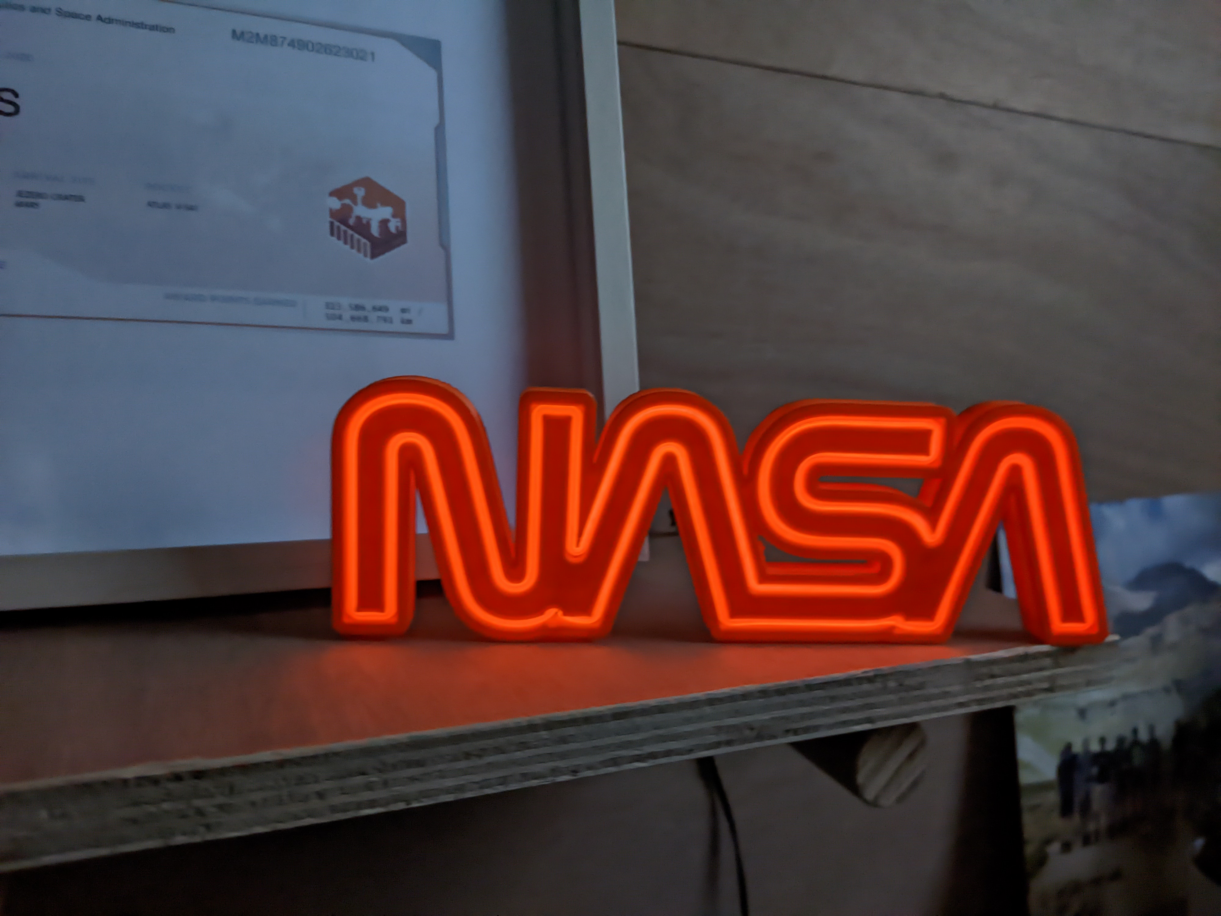 NASA neon with EL wire by dennisjanssen | Download free STL model ...