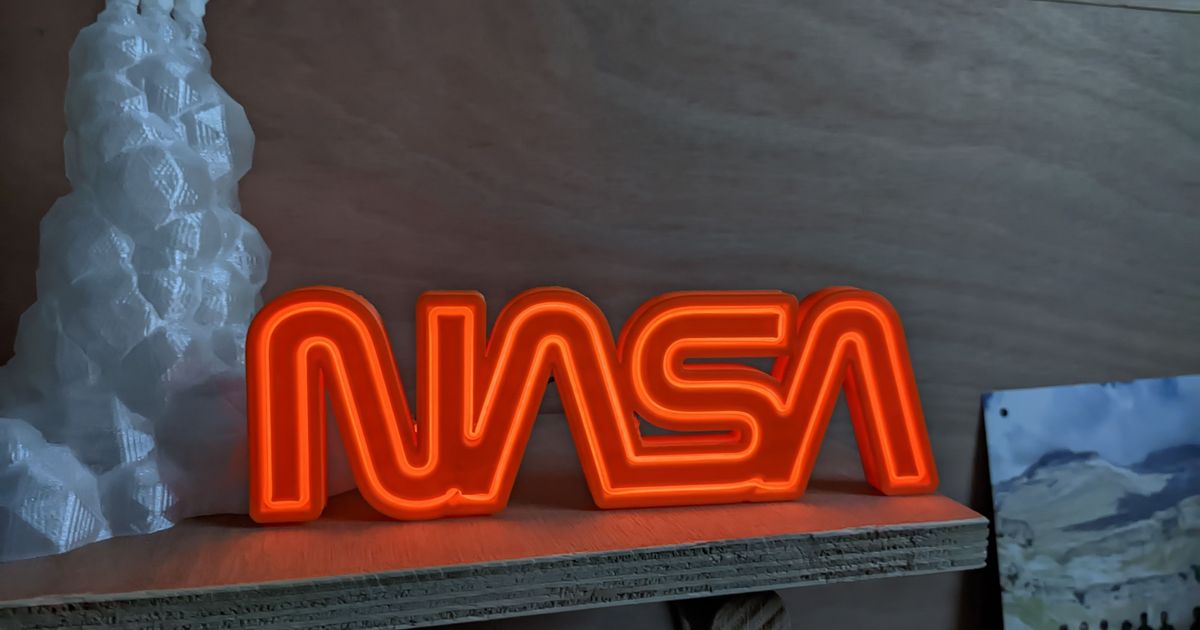 NASA neon with EL wire by dennisjanssen | Download free STL model ...