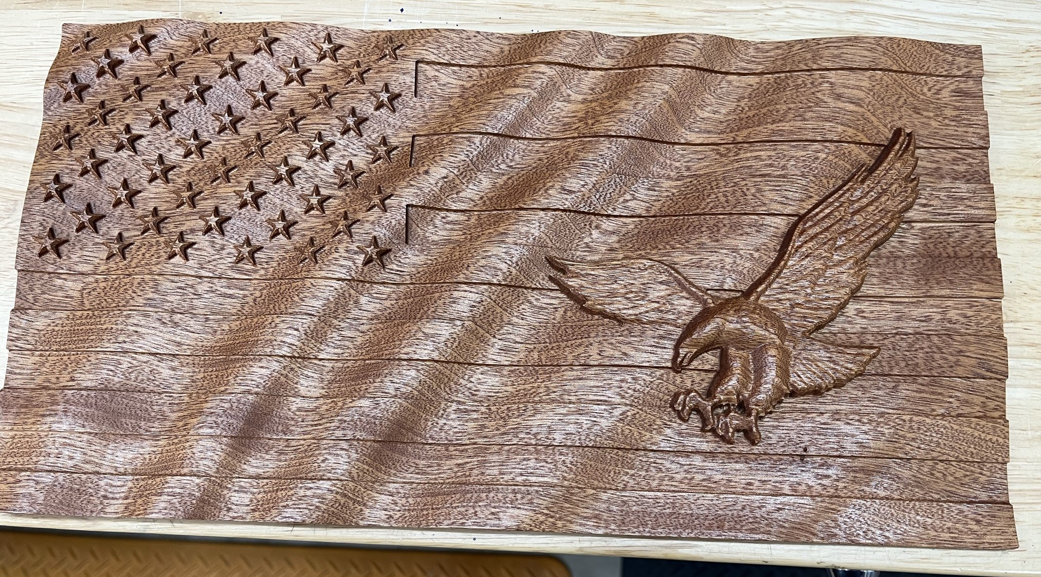 3D American Flag with Eagle by greecher | Download free STL model ...