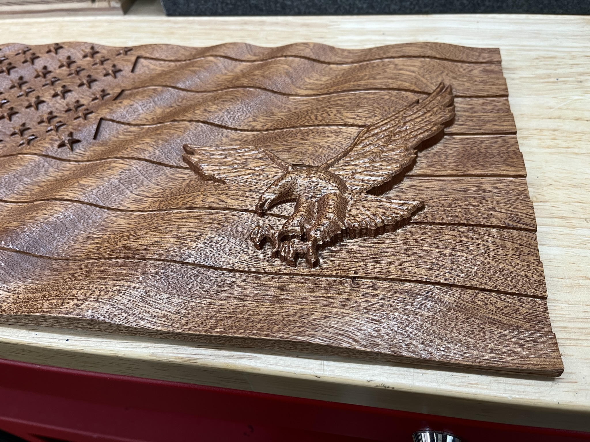 3D American Flag with Eagle by greecher | Download free STL model ...