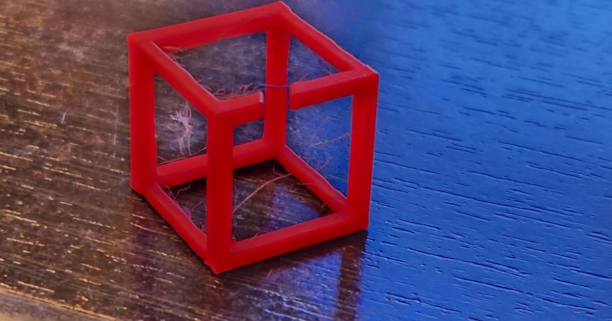 Impossible Cube Optical Illusion Stringing Bridging Calibration