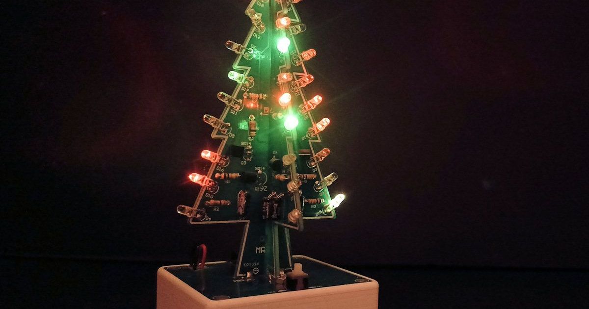 3D Xmas Tree Led DIY Kit BatteryCase by Wim V | Download free STL model ...