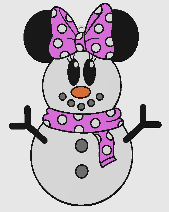 Ornament - Snow Minnie by Jason M. | Download free STL model ...