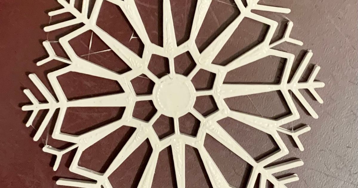 Snowflake Ornament/Coaster by FFF | Download free STL model ...