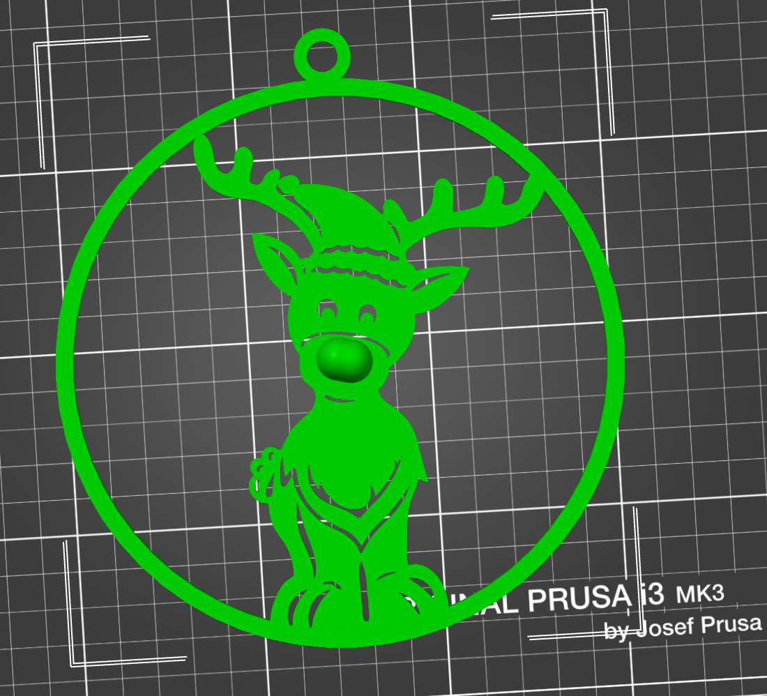 Rudolph the Reindeer Ornament by GCodePrintr | Download free STL model ...
