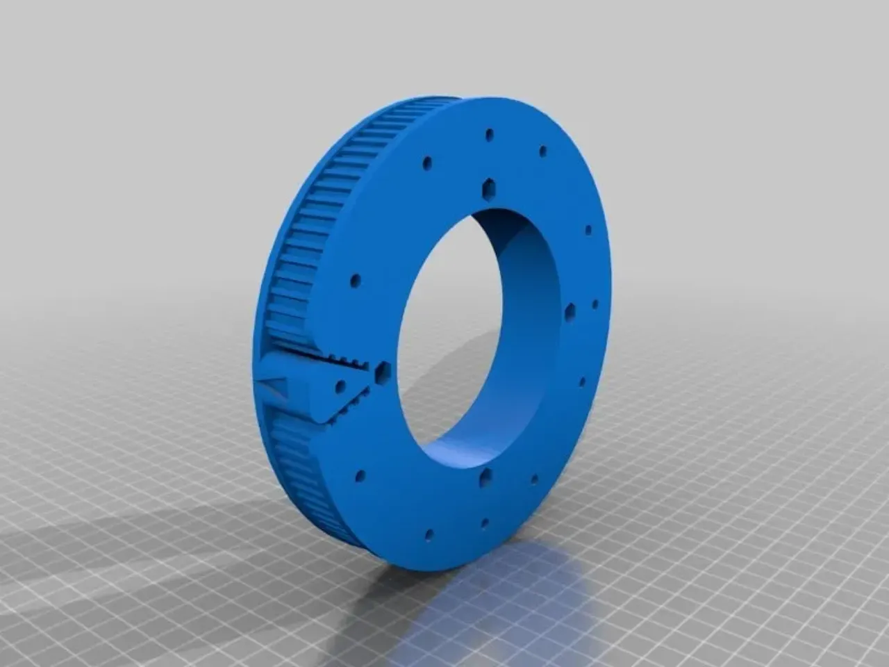 Turret Ring Slew Bearing base and main pulley for Moveo Robot Arm by ...
