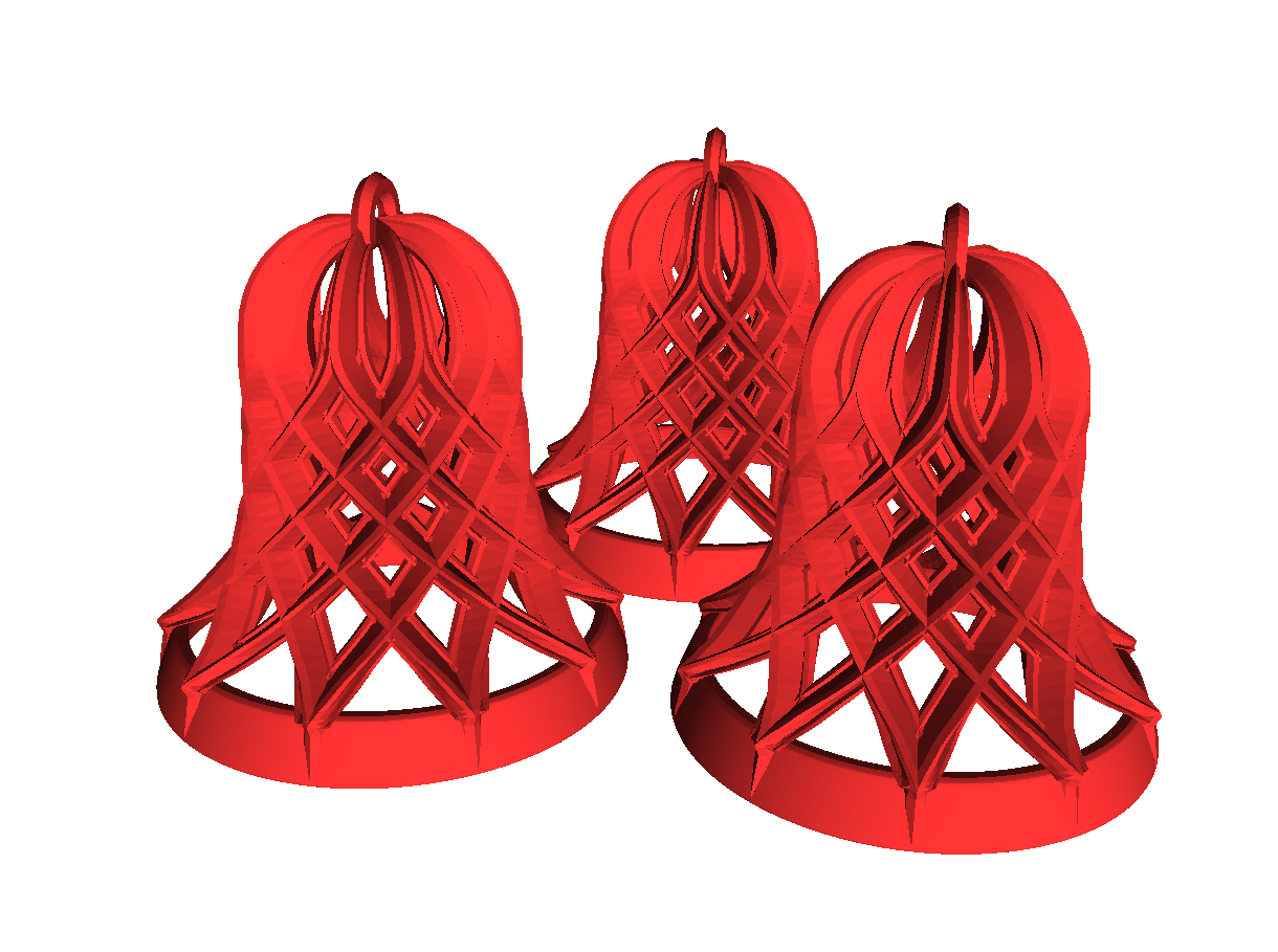 Open Lattice Christmas Bell 🕭 by Triple G Workshop | Download free STL ...