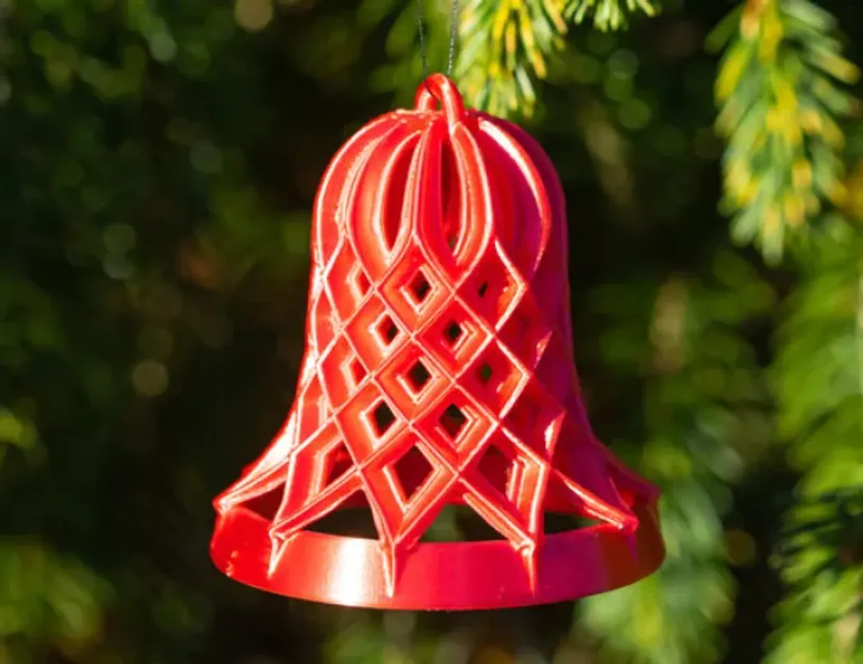 Open Lattice Christmas Bell 🕭 by Triple G Workshop | Download free STL ...