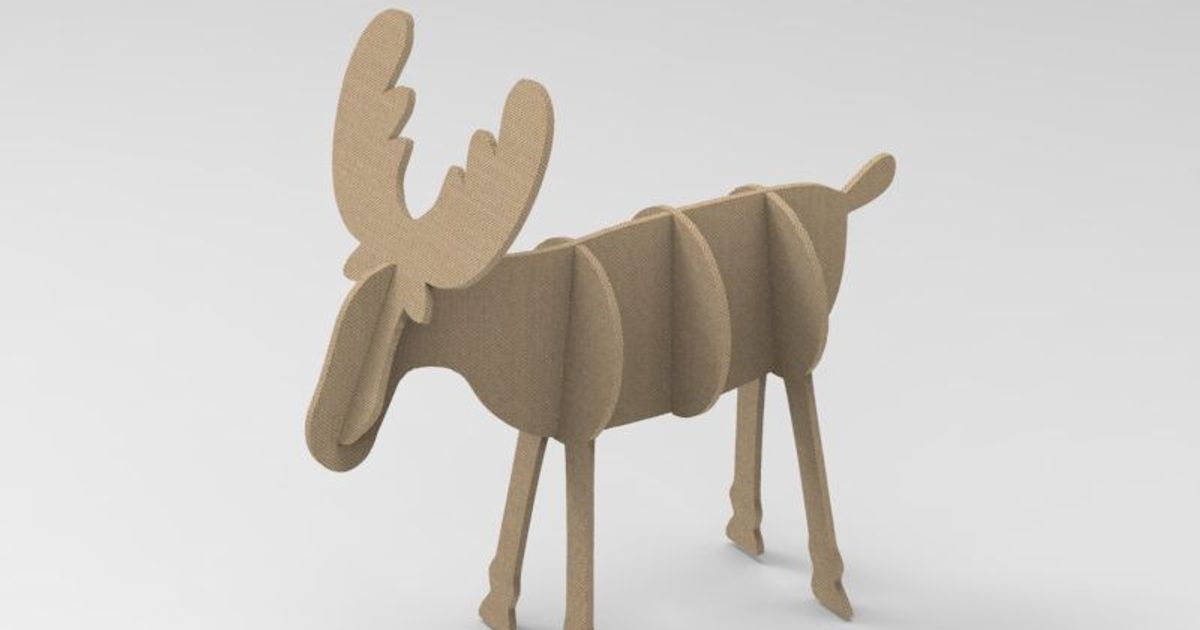 Christmas moose snap together by Maarten Vlug | Download free STL model ...