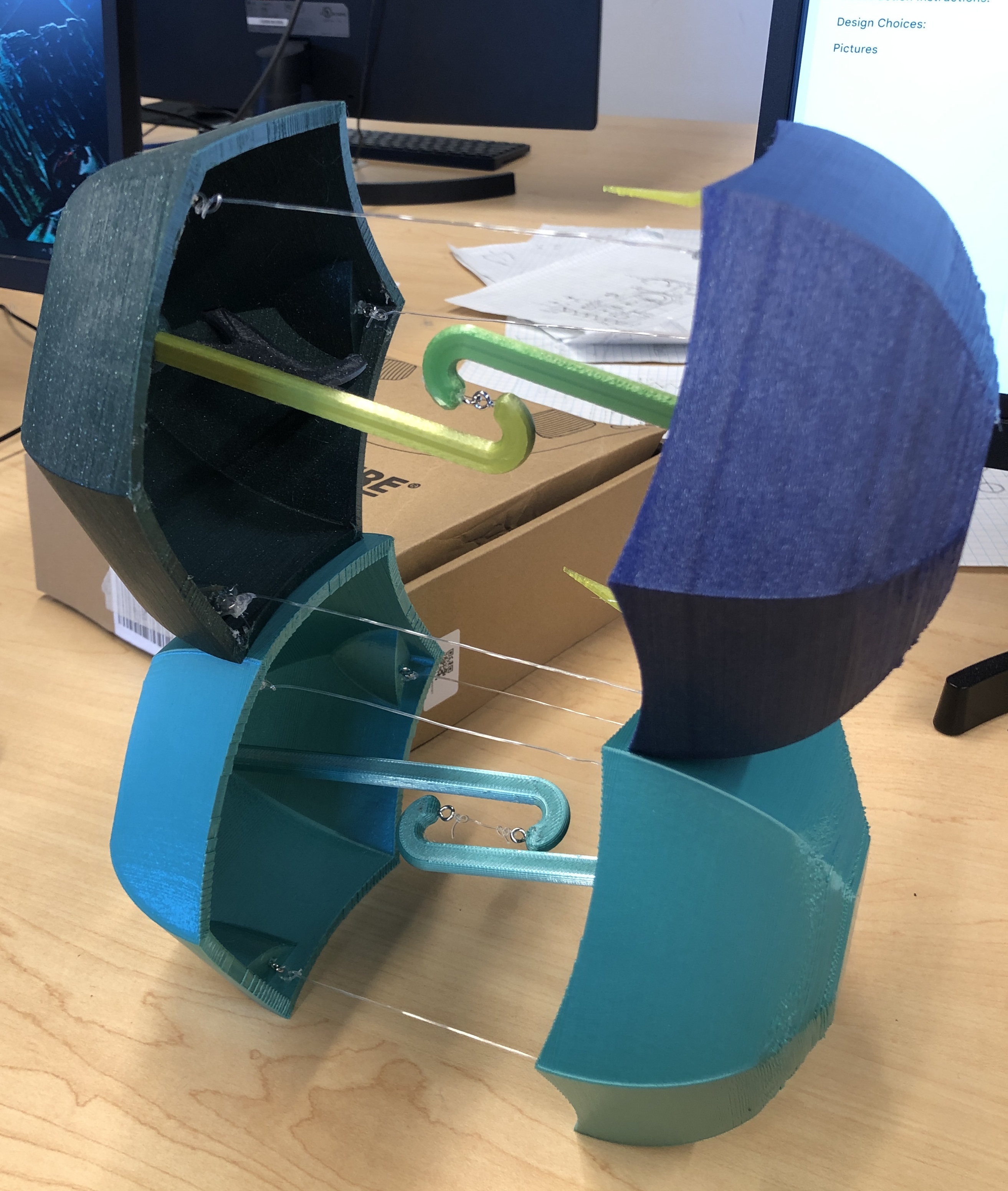 Floating Umbrella (Tensegrity Model) by annieuu | Download free STL ...