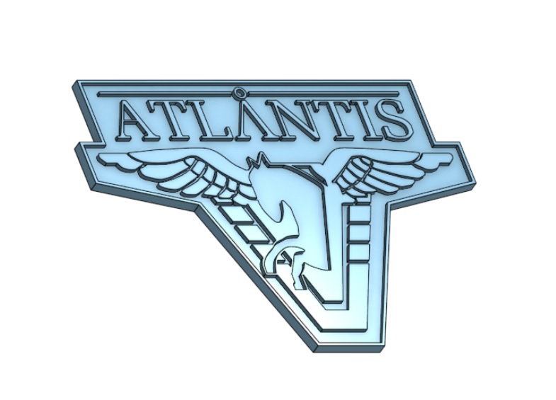 ATLANTIS Stargate LOGO por OtysCZ | Descargar modelo STL gratuito ...