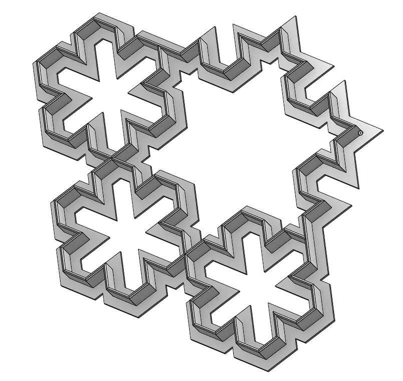 Efficient Snowflake Cookie Cutters by m3dee | Download free STL model ...
