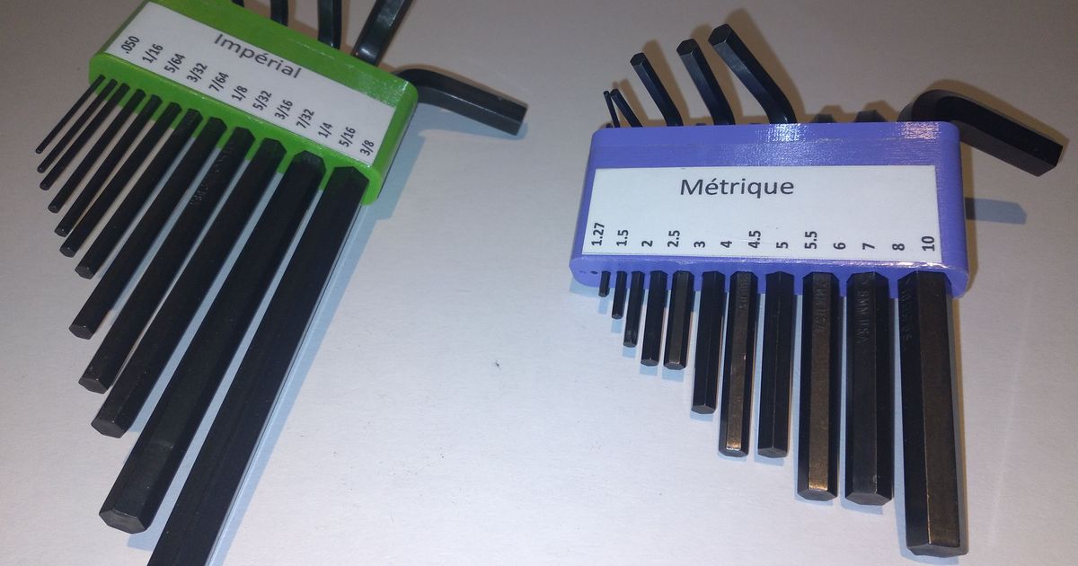 Metric and Imperial Hexagonal (Allen) keys cases by Benoît Lussier ...