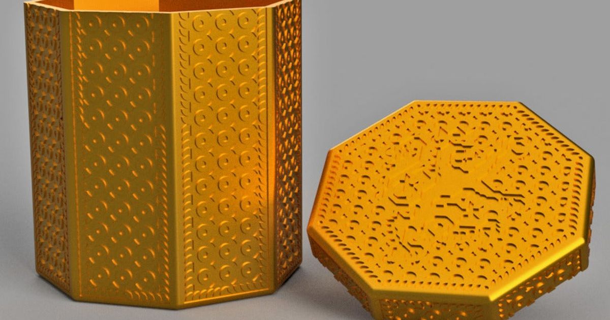 Octogonal box with top by imakina | Download free STL model ...