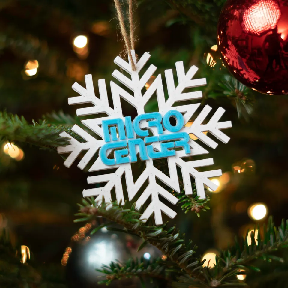 Micro Center Snowflake Christmas Ornament by Micro Center | Download ...