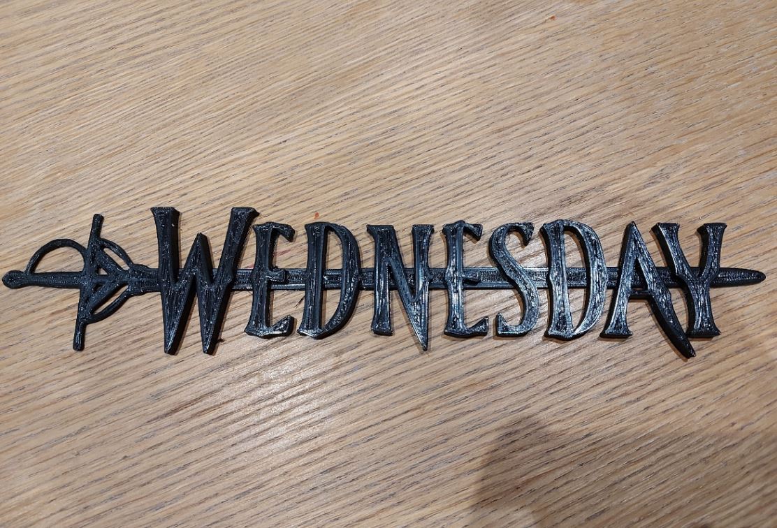 Wednesday Addams sign logo with rapier by rav | Download free STL model ...